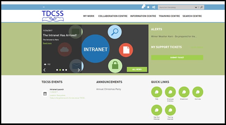 - TDCSS worked with Powell Software to build out their internal communications infrastructure