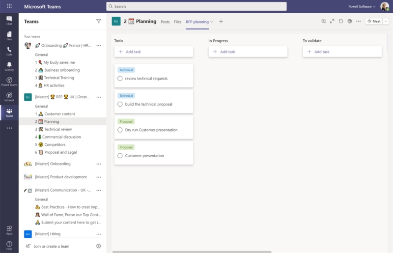 Improving Sales Processes with RFP Templates in Microsoft Teams