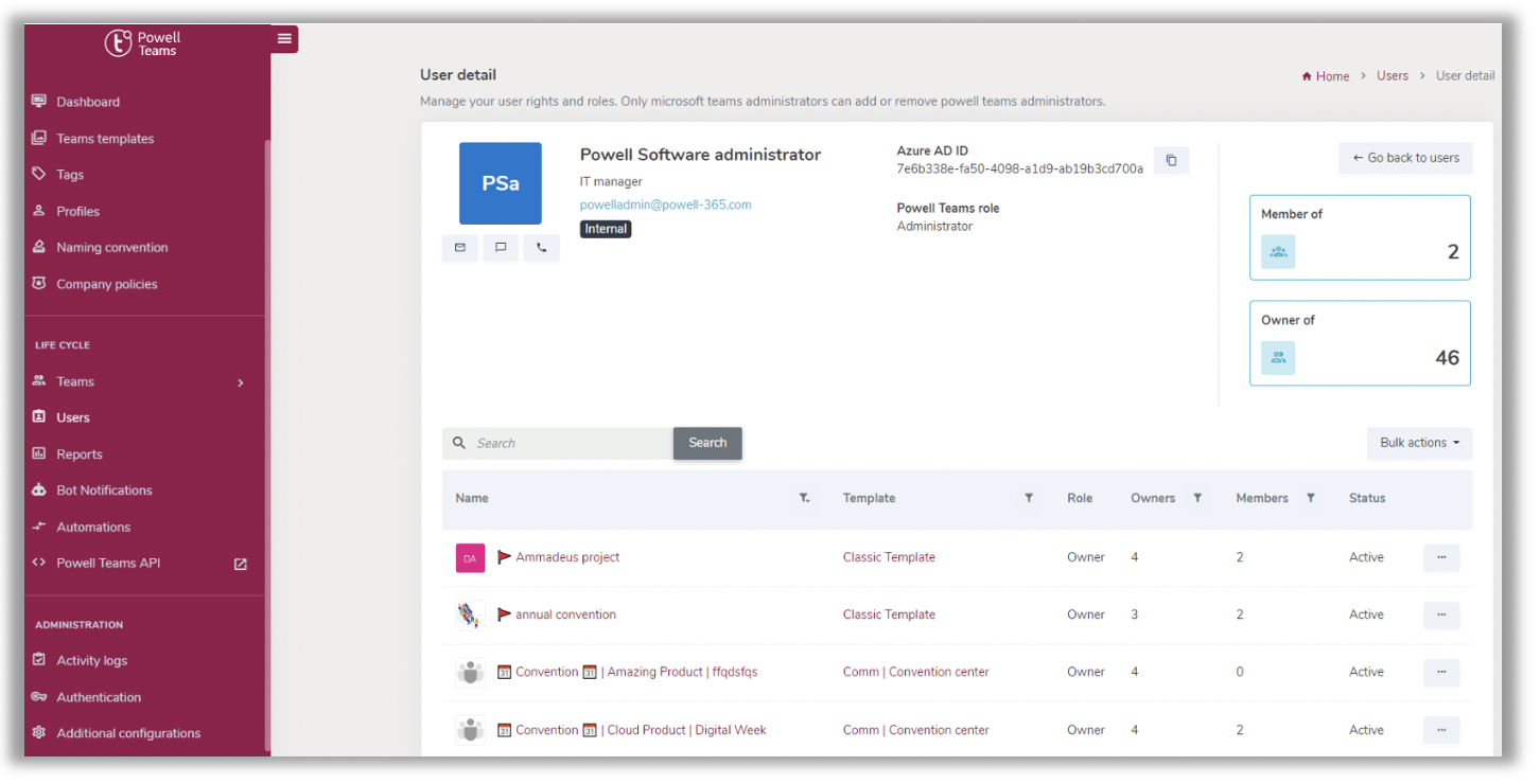 Manage Users with Powell Governance - Powell