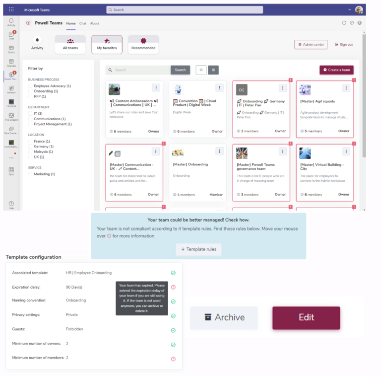 Effortless Clean Up of your Microsoft Teams space with Powell ...