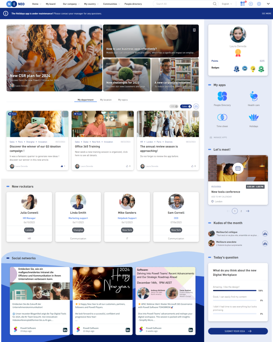 Powell Software Partners with Walls.io to Advance Employee Engagement - Powell